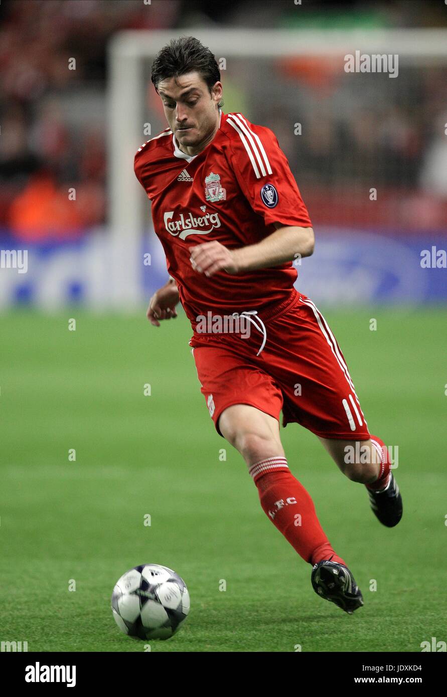 ALBERT RIERA LIVERPOOL FC ANFIELD LIVERPOOL ENGLAND 01 October 2008 ...