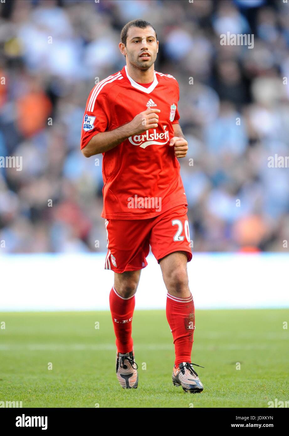 JAVIER MASCHERANO LIVERPOOL FC CITY OF MANCHESTER STADIUM MANCHESTER ...