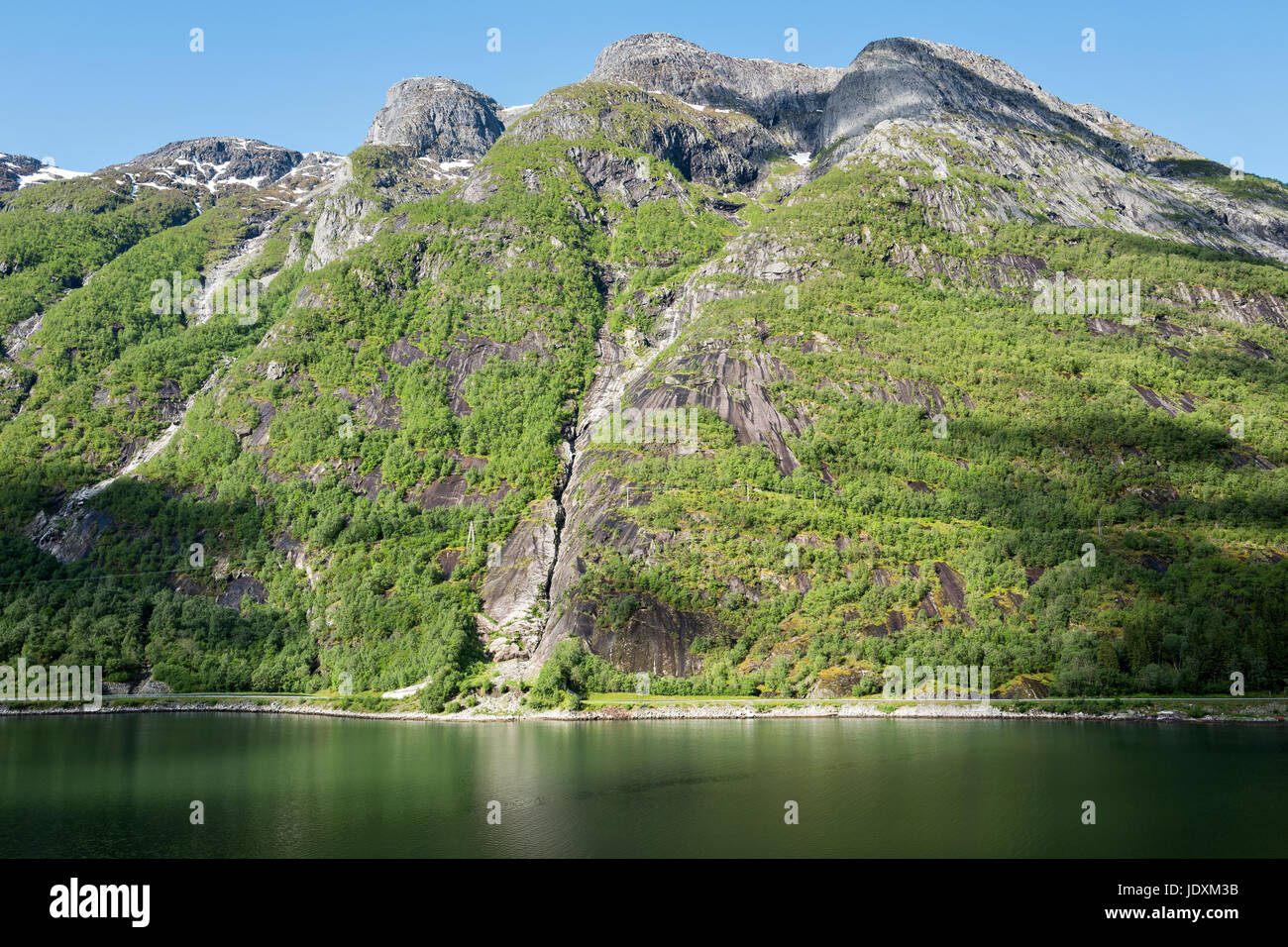 Norwegian fjord landscape (Eidfjorden Stock Photo - Alamy