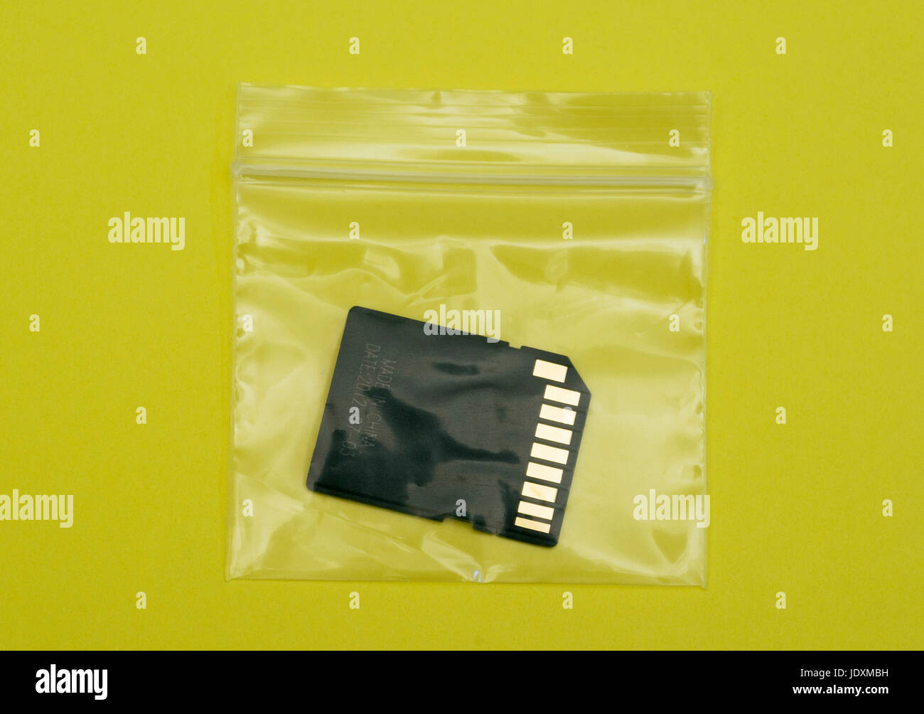 SD memory card in transparent plastic bag Stock Photo - Alamy
