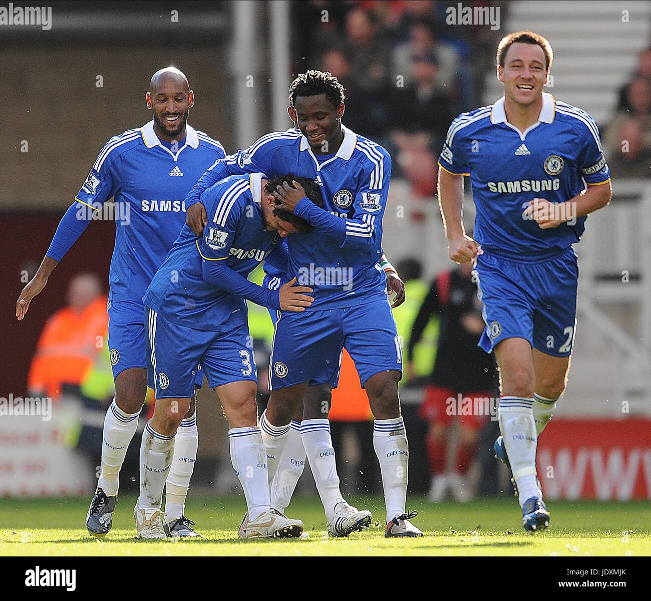 JULIO BELLETTI CELEBRATES GOAL MIDDLESBROUGH V CHELSEA RIVERSIDE ...