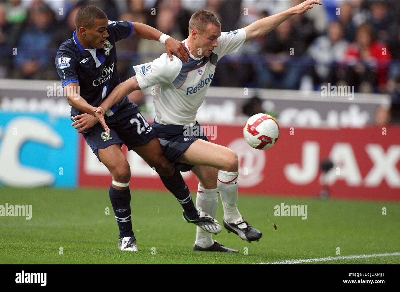 DANNY SIMPSON & GRETAR STEINSS BOLTON V BLACKBURN ROVERS REEBOK STADIUM ...