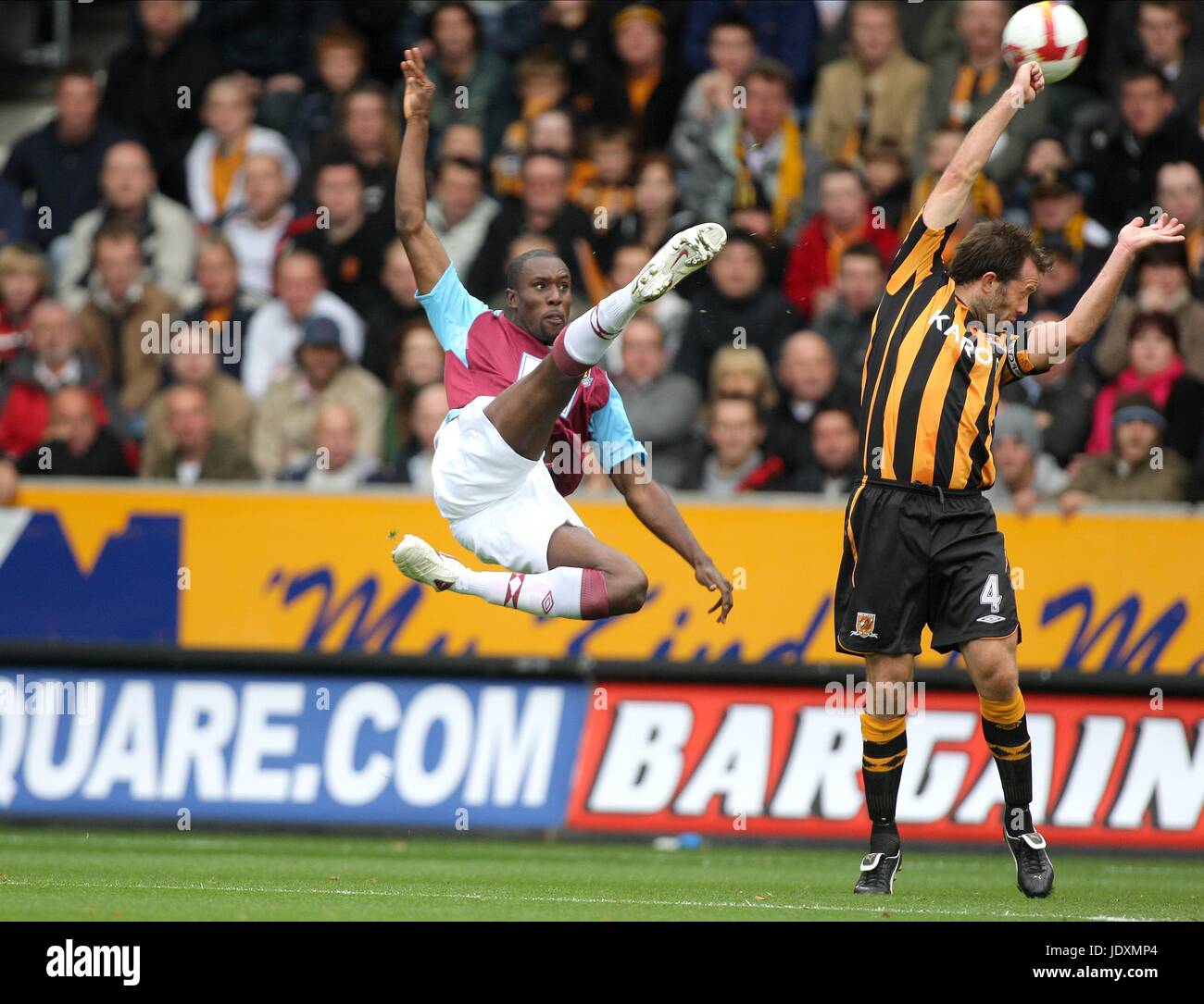 CARLTON COLE & IAN ASHBEE HULL CITY V WEST HAM UNITED KC STADIUM HULL ...