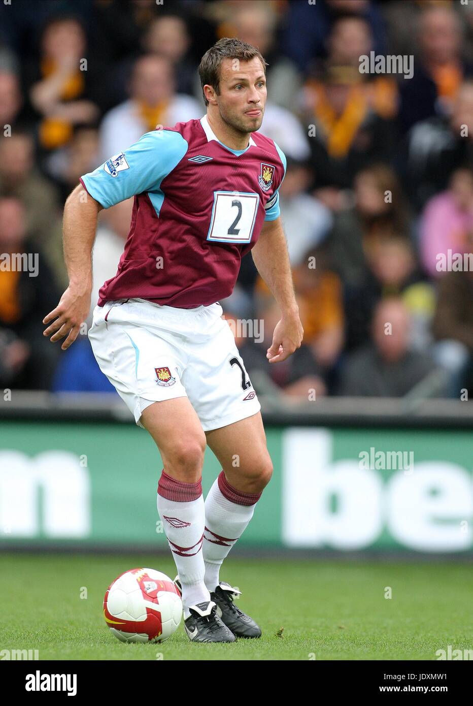 LUCAS NEILL WEST HAM UNITED FC KC STADIUM HULL ENGLAND 19 October 2008 ...