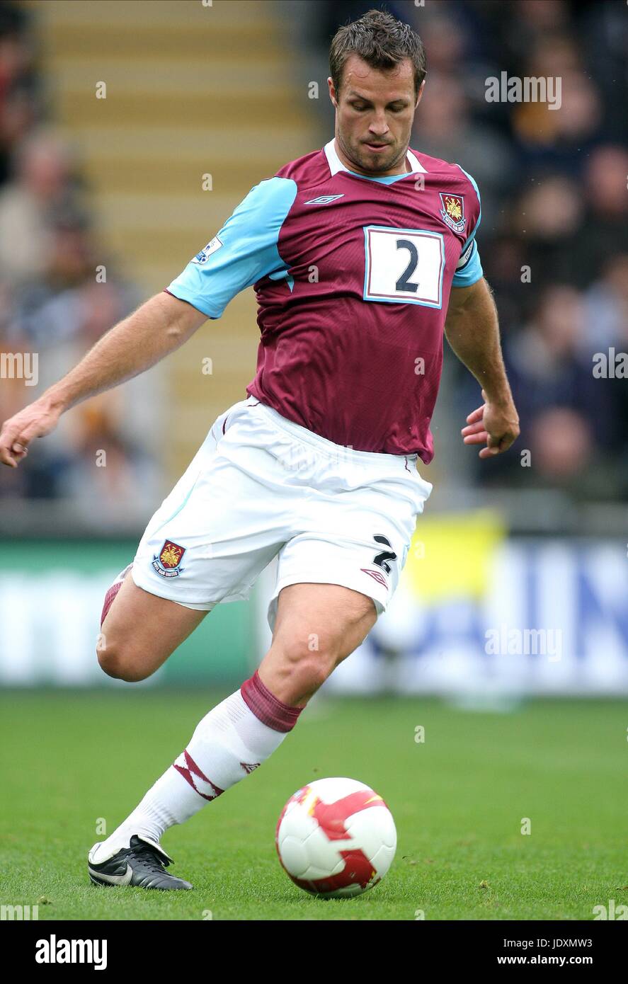 LUCAS NEILL WEST HAM UNITED FC KC STADIUM HULL ENGLAND 19 October 2008 ...