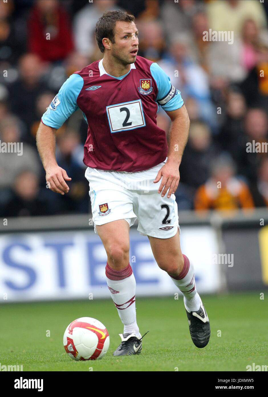 LUCAS NEILL WEST HAM UNITED FC KC STADIUM HULL ENGLAND 19 October 2008 ...