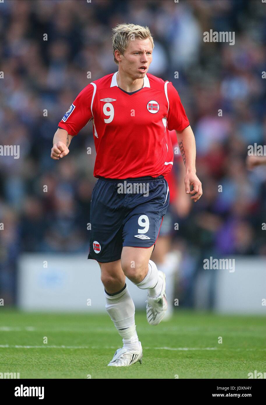 BJORN HELGE RIISE NORWAY HAMPDEN PARK GLASGOW SCOTLAND 11 October 2008 ...