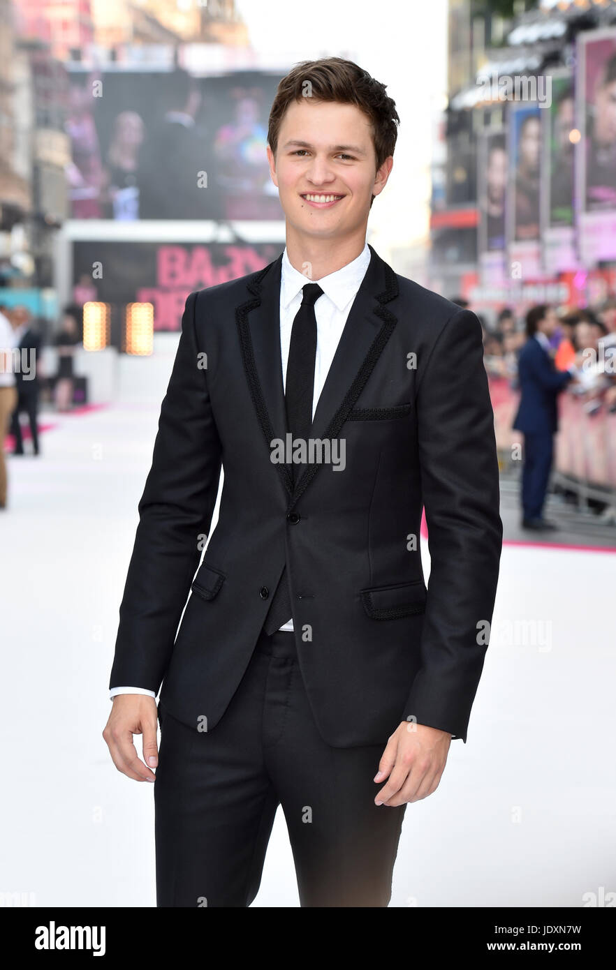 Ansel Elgort attending the Baby Driver premiere held at Cineworld in ...
