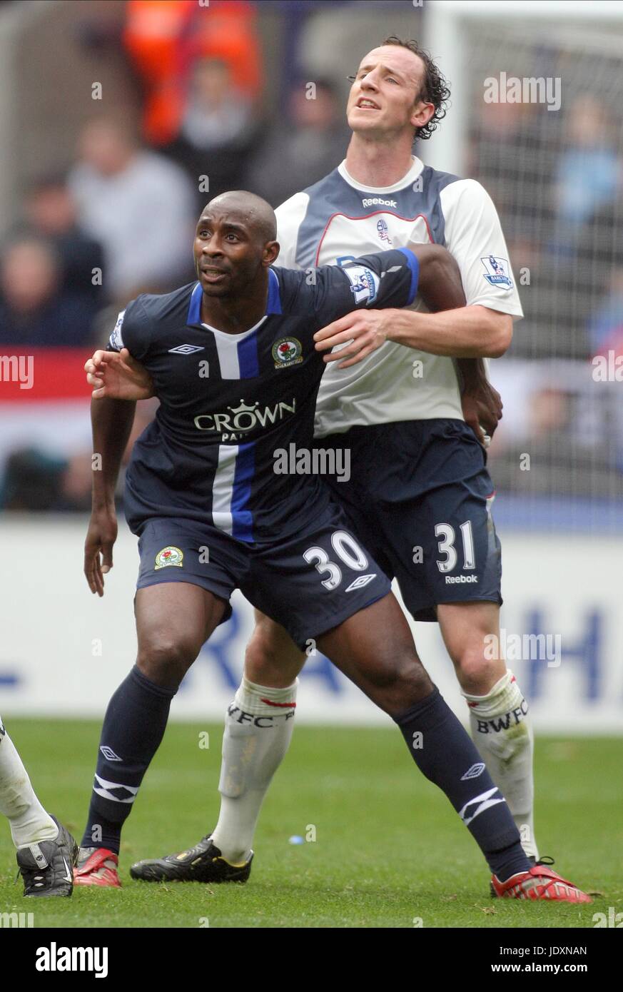 ANDY O'BRIEN & JASON ROBERTS BOLTON V BLACKBURN ROVERS REEBOK STADIUM ...