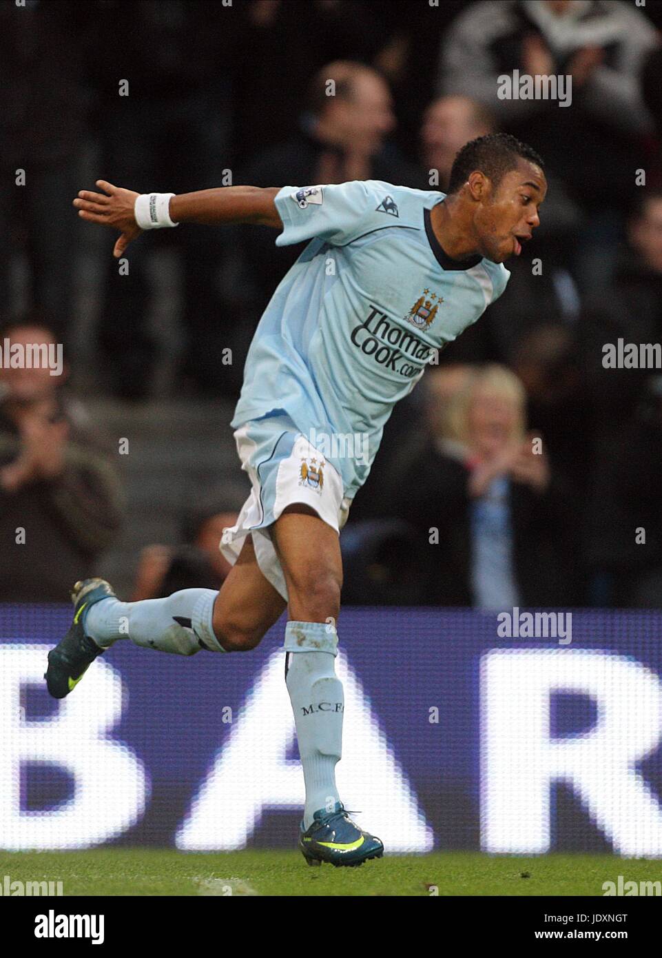 ROBINHO CELEBRATES HIS HAT-TRI MANCHESTER CITY V STOKE CITY CITY OF ...