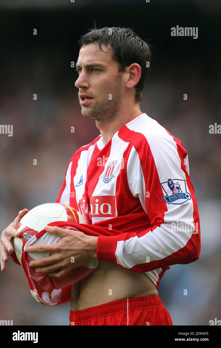 RORY DELAP STOKE CITY FC CITY OF MANCHESTER STADIUM MANCHESTER ENGLAND ...