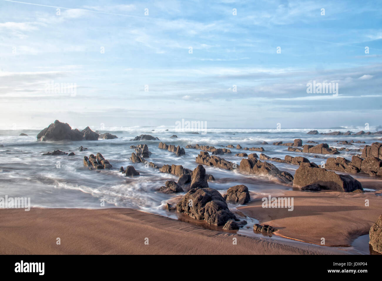 the beach of barrika Stock Photo - Alamy