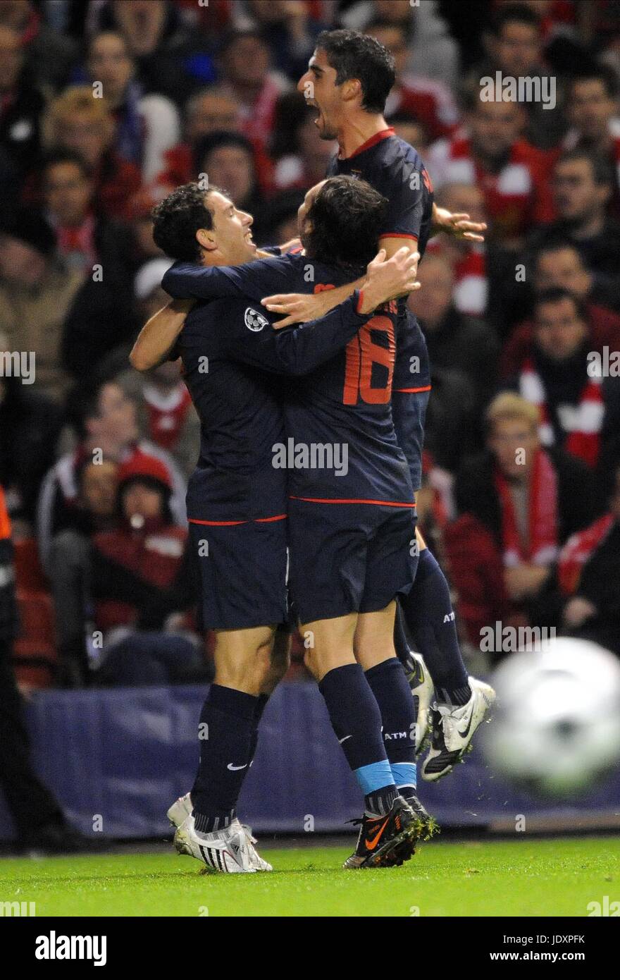 MAXI RODRIGUEZ CELEBRATES GOAL LIVERPOOL V ATLETICO MADRID ANFIELD ...
