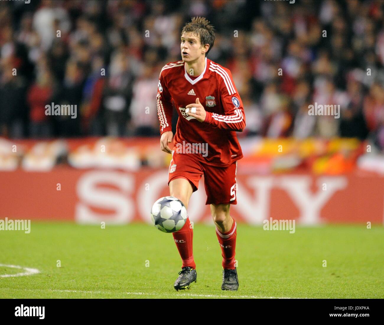 DANIEL AGGER LIVERPOOL FC ANFIELD LIVERPOOL ENGLAND 04 November 2008 ...