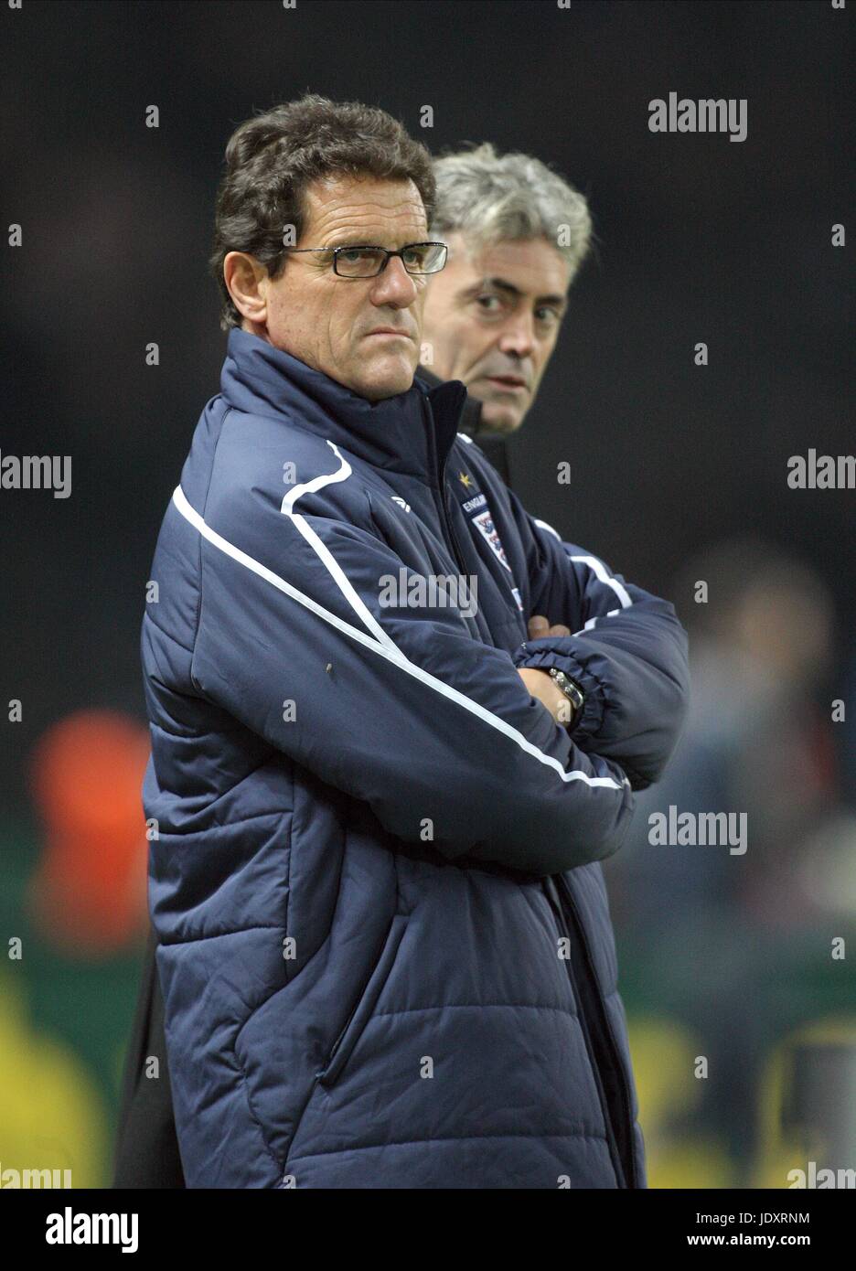 FABIO CAPELLO & FRANCO BALDINI ENGLAND FOOTBALL MANAGER OLYMPIC STADIUM ...