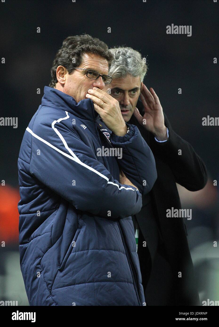 FABIO CAPELLO & FRANCO BALDINI ENGLAND FOOTBALL MANAGER OLYMPIC STADIUM ...
