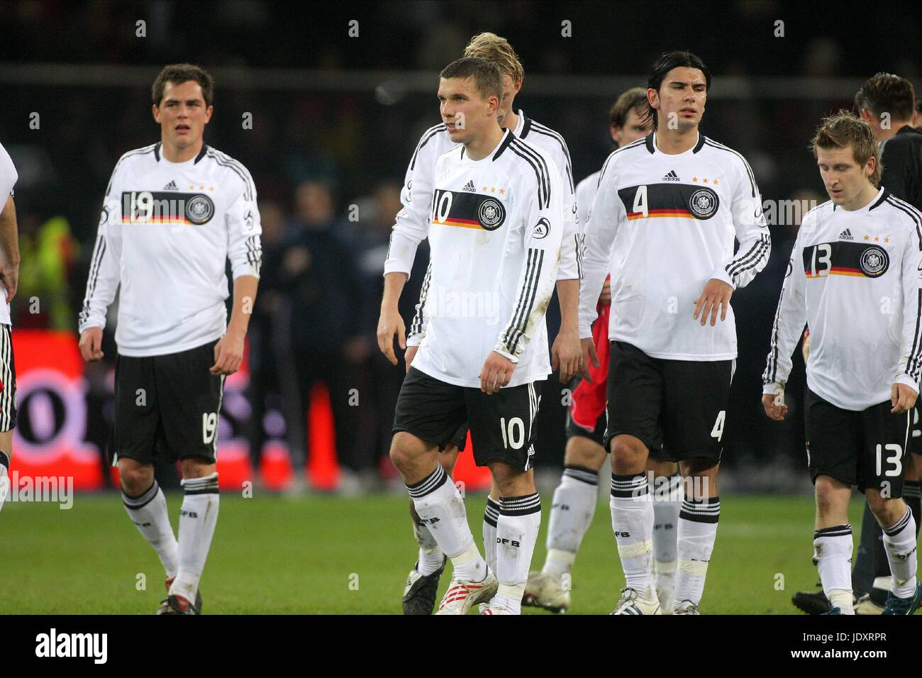 GERMAN PLAYERS AFTER DEFEAT GERMANY V ENGLAND OLYMPIC STADIUM BERLIN ...