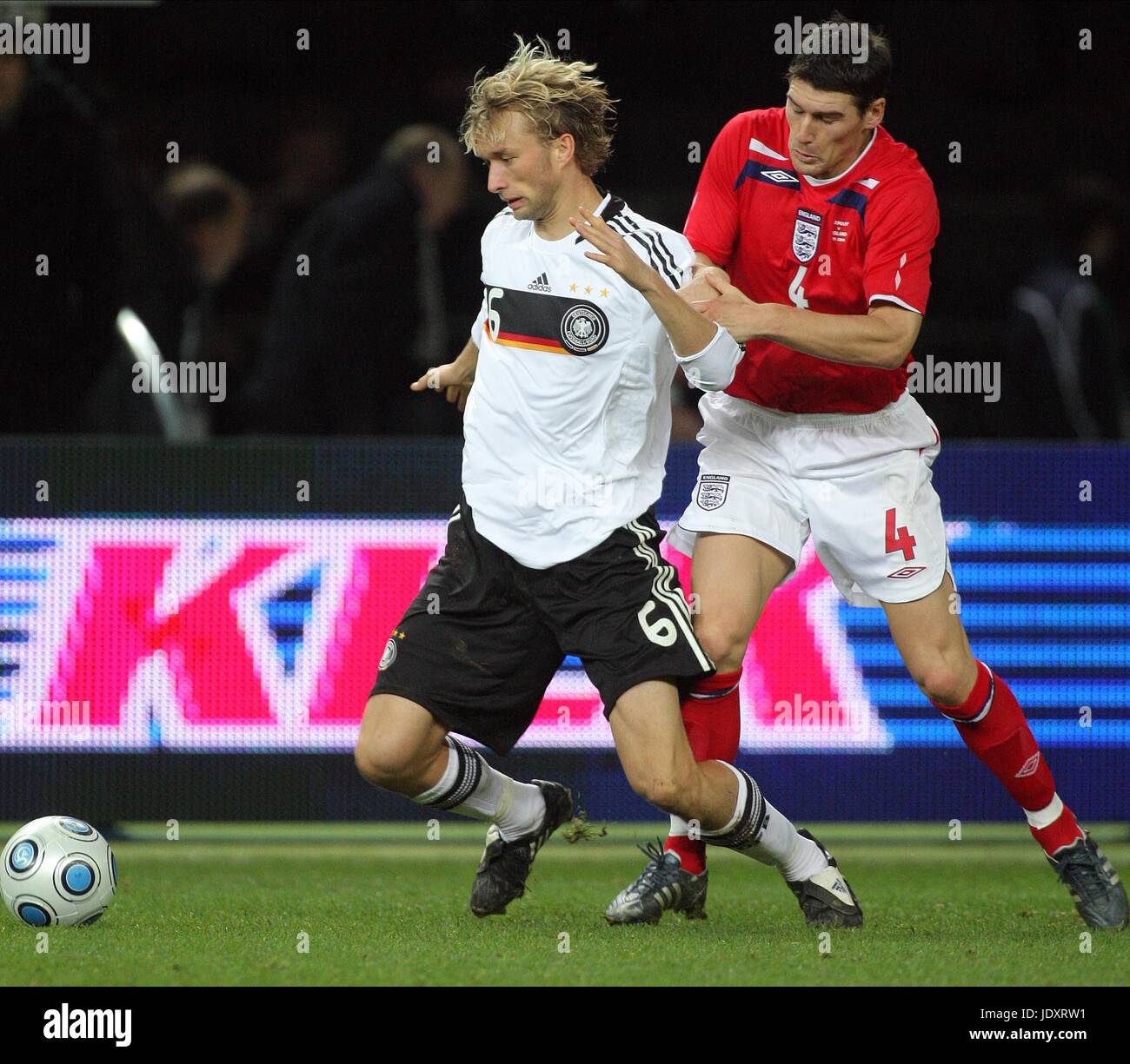 SIMON ROLFE & GARETH BARRY GERMANY V ENGLAND OLYMPIC STADIUM BERLIN ...