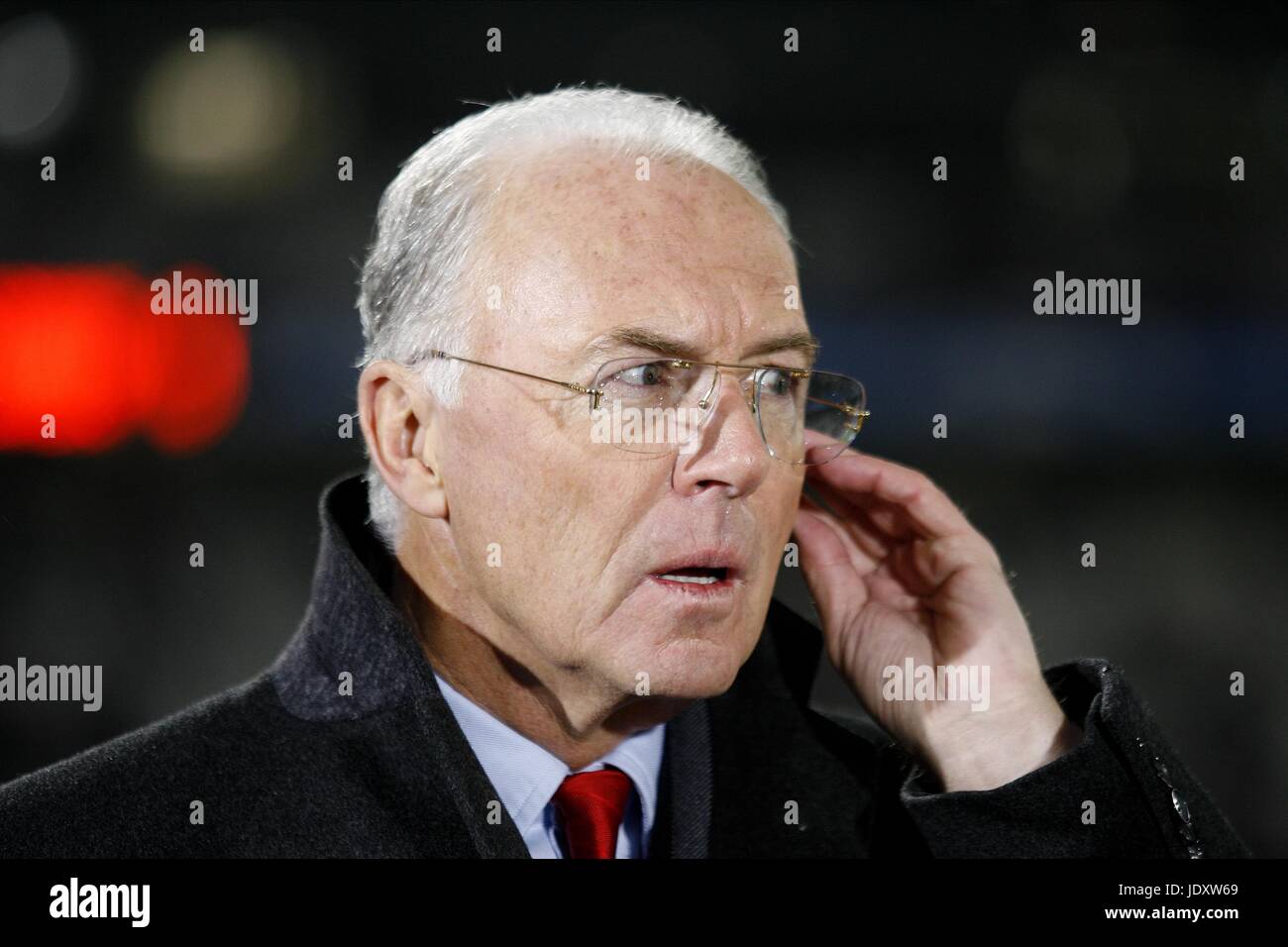 FRANZ BECKENBAUER GERMAN FOOTBALL COMMENTATOR STADE DE GERLAND LYON ...