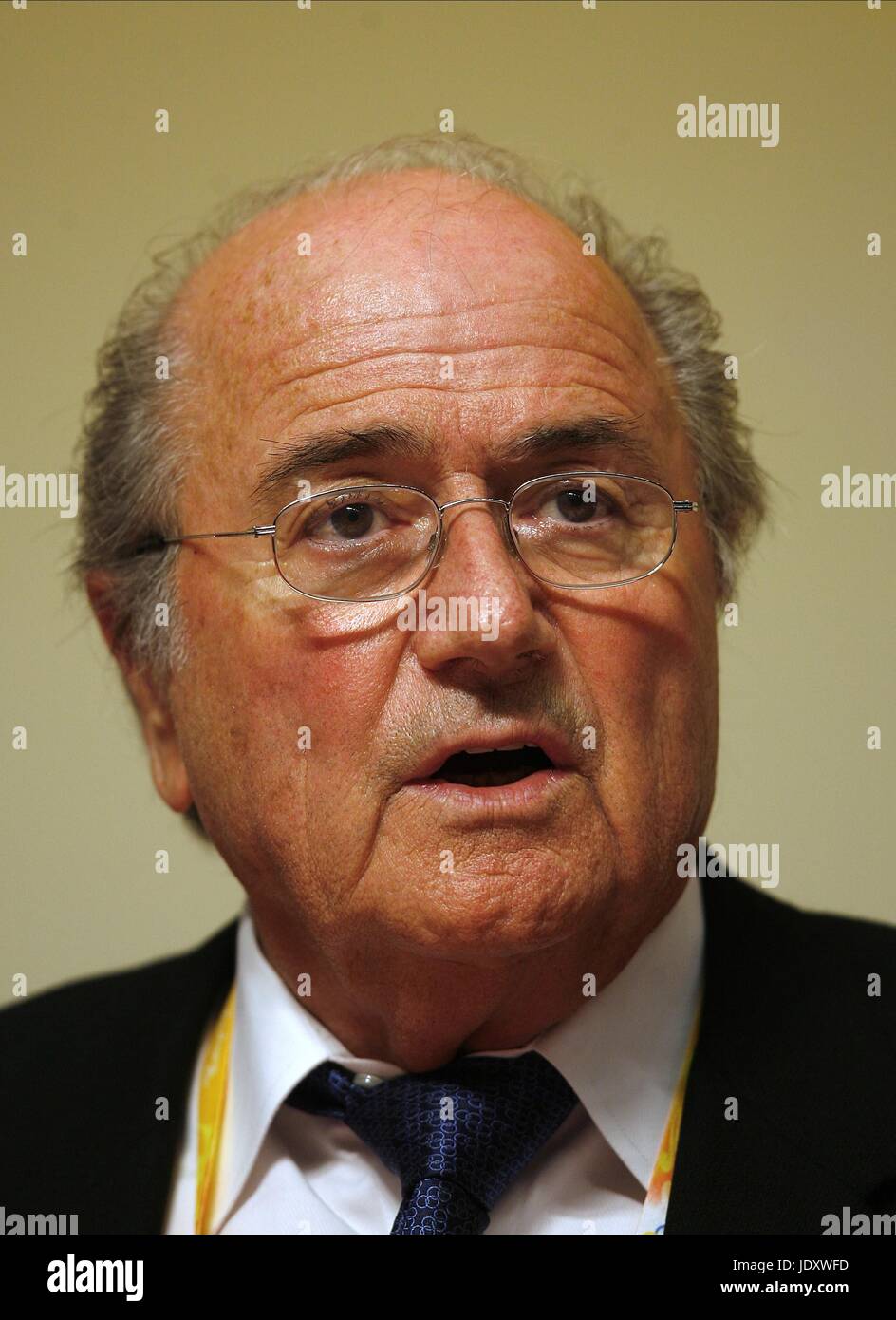 SEPP BLATTER PRESIDENT OF FIFA OLYMPIC STADIUM BEIJING CHINA 21 August ...