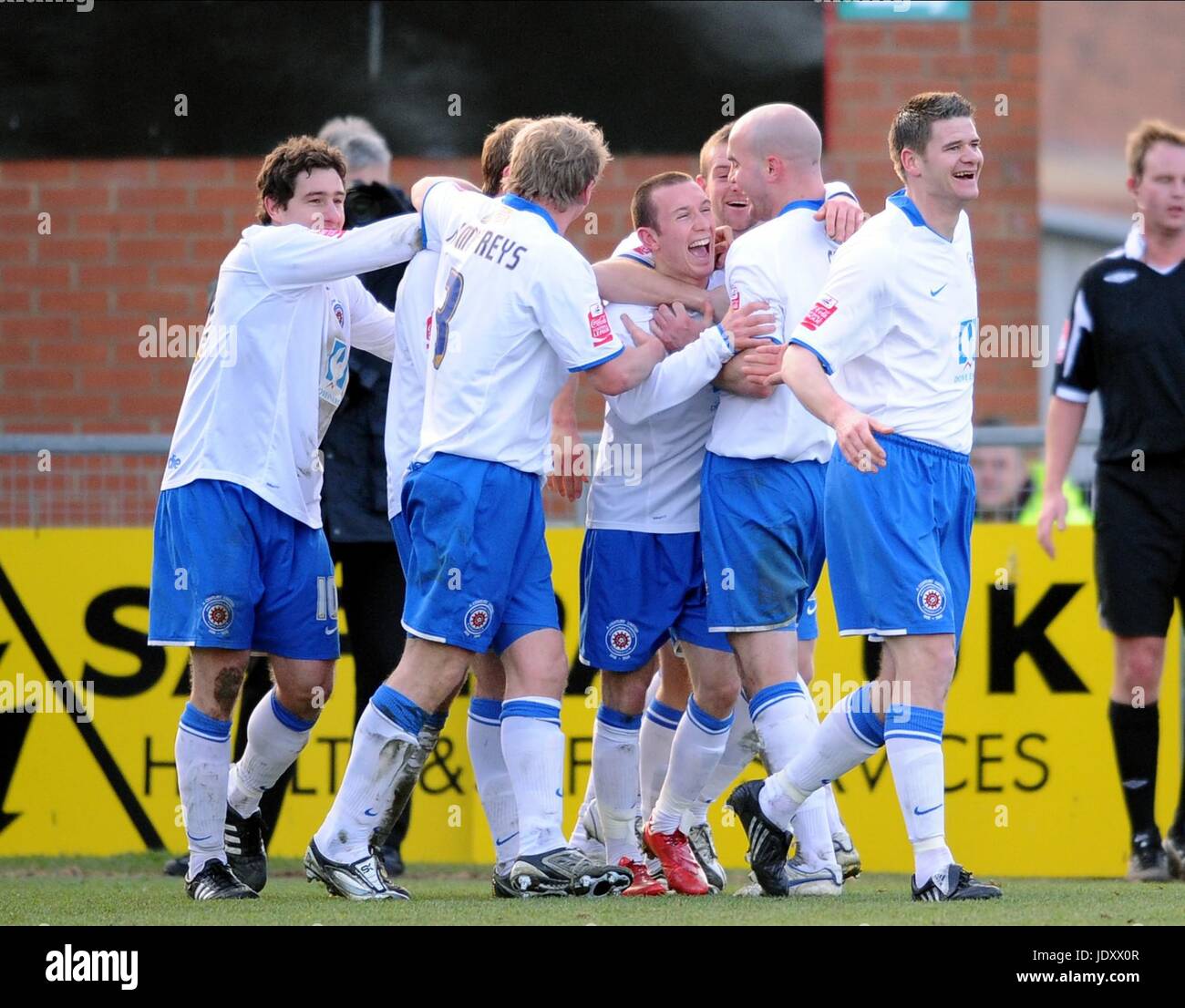 DAVID FOLEY CELEBRATES GOAL HARTLEPOOL V STOKE VICTORIA PARK HARTLEPOOL ...