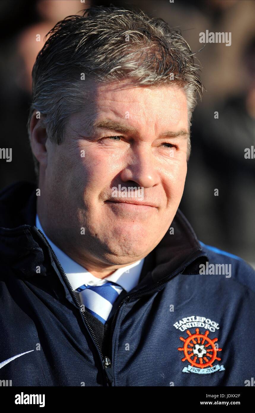 CHRIS TURNER HARTLEPOOL UNITED MANAGER VICTORIA PARK HARTLEPOOL ENGLAND ...