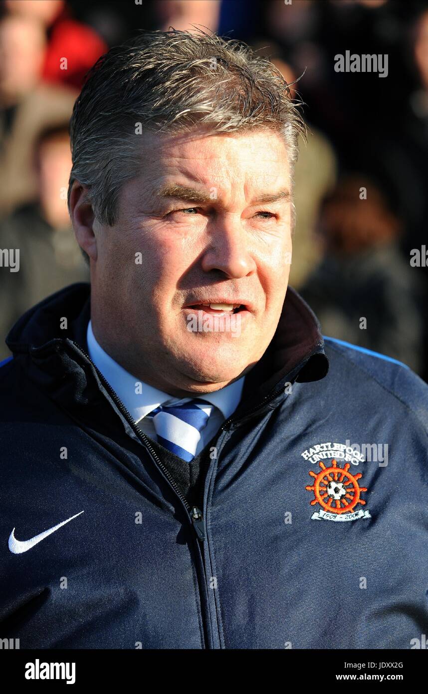 CHRIS TURNER HARTLEPOOL UNITED MANAGER VICTORIA PARK HARTLEPOOL ENGLAND ...