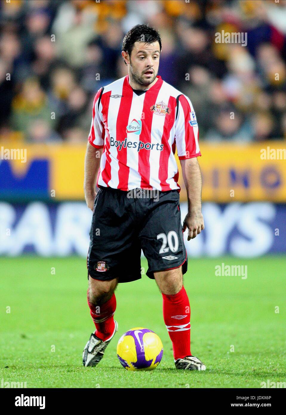 ANDY REID SUNDERLAND FC KC STADIUM HULL ENGLAND 20 December 2008 Stock ...
