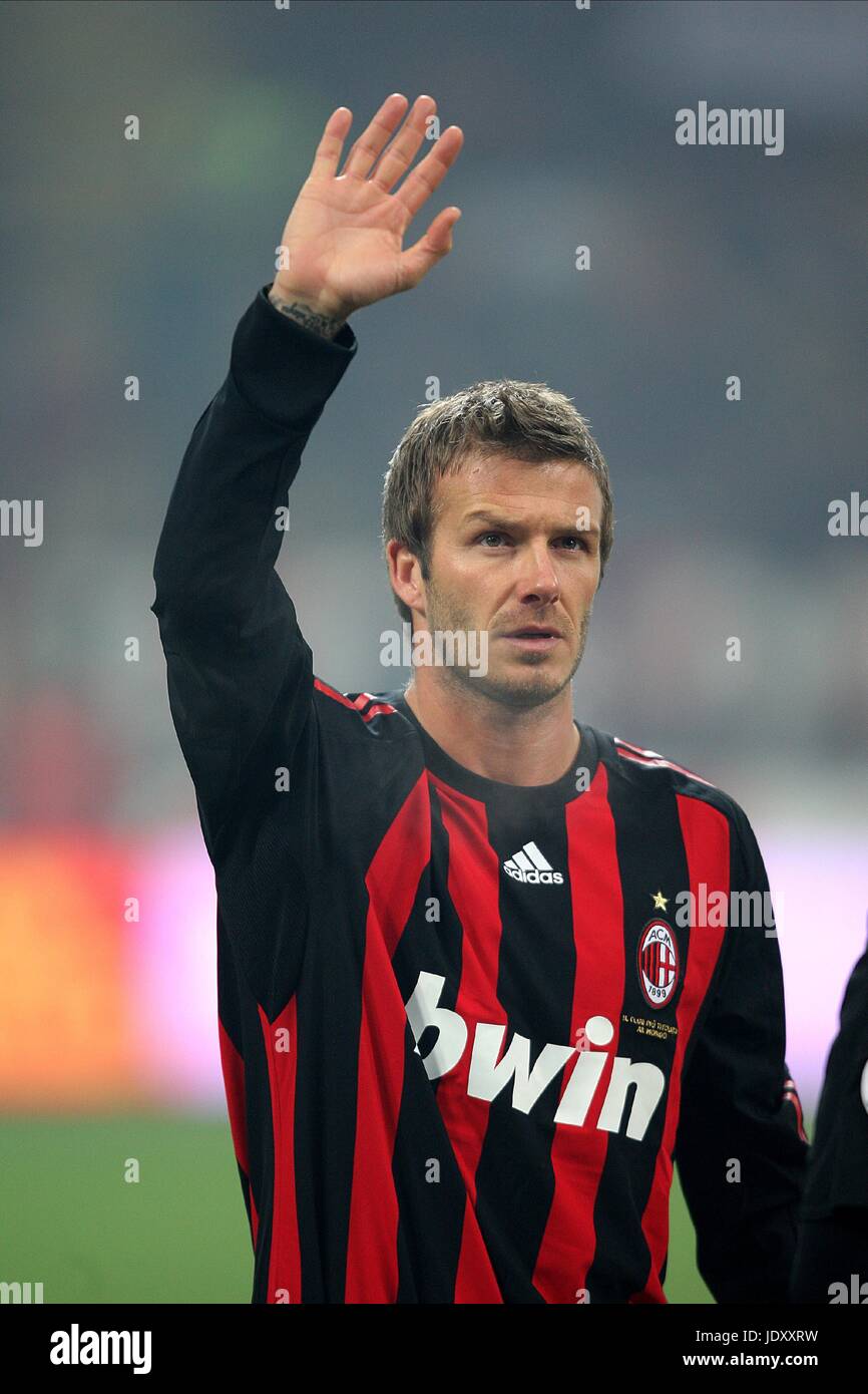 DAVID BECKHAM AC MILAN SAN SIRO MILAN ITALY 17 January 2009 Stock Photo ...