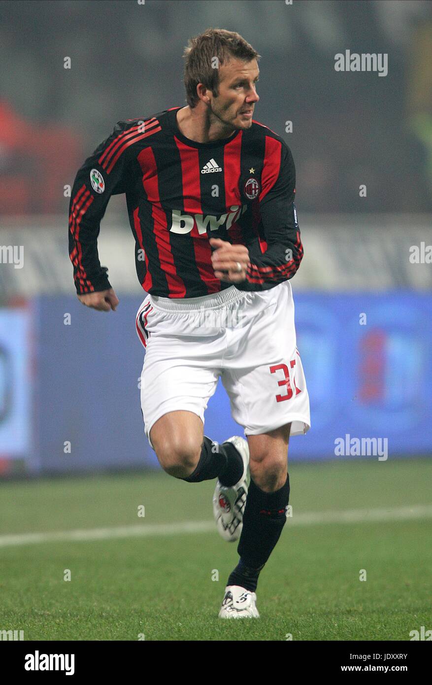DAVID BECKHAM AC MILAN SAN SIRO MILAN ITALY 17 January 2009 Stock Photo ...