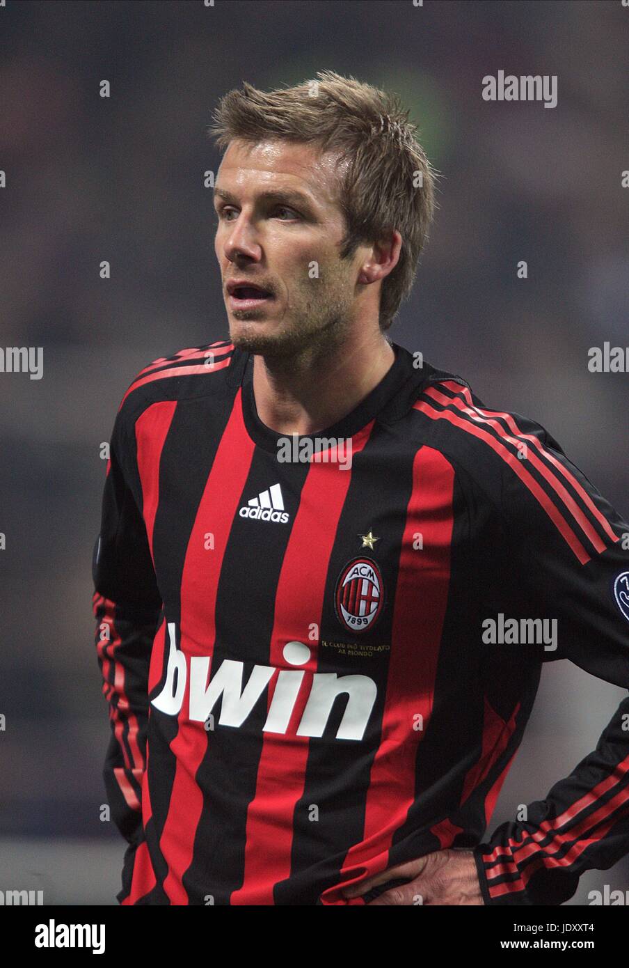 DAVID BECKHAM AC MILAN SAN SIRO MILAN ITALY 17 January 2009 Stock Photo ...