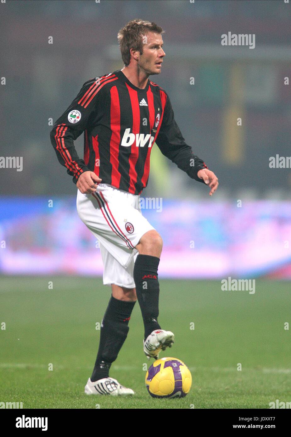 DAVID BECKHAM AC MILAN SAN SIRO MILAN ITALY 17 January 2009 Stock Photo ...