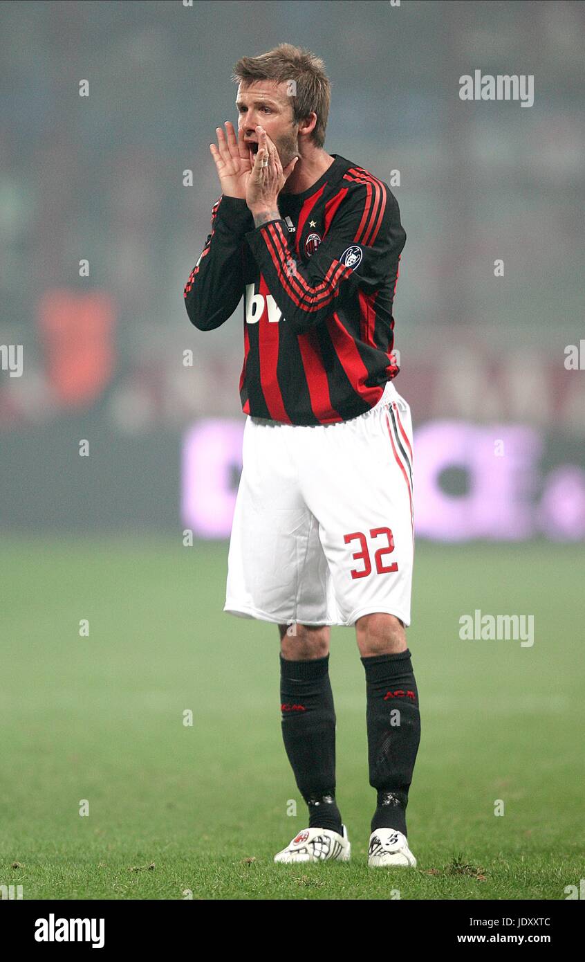 DAVID BECKHAM AC MILAN SAN SIRO MILAN ITALY 17 January 2009 Stock Photo ...