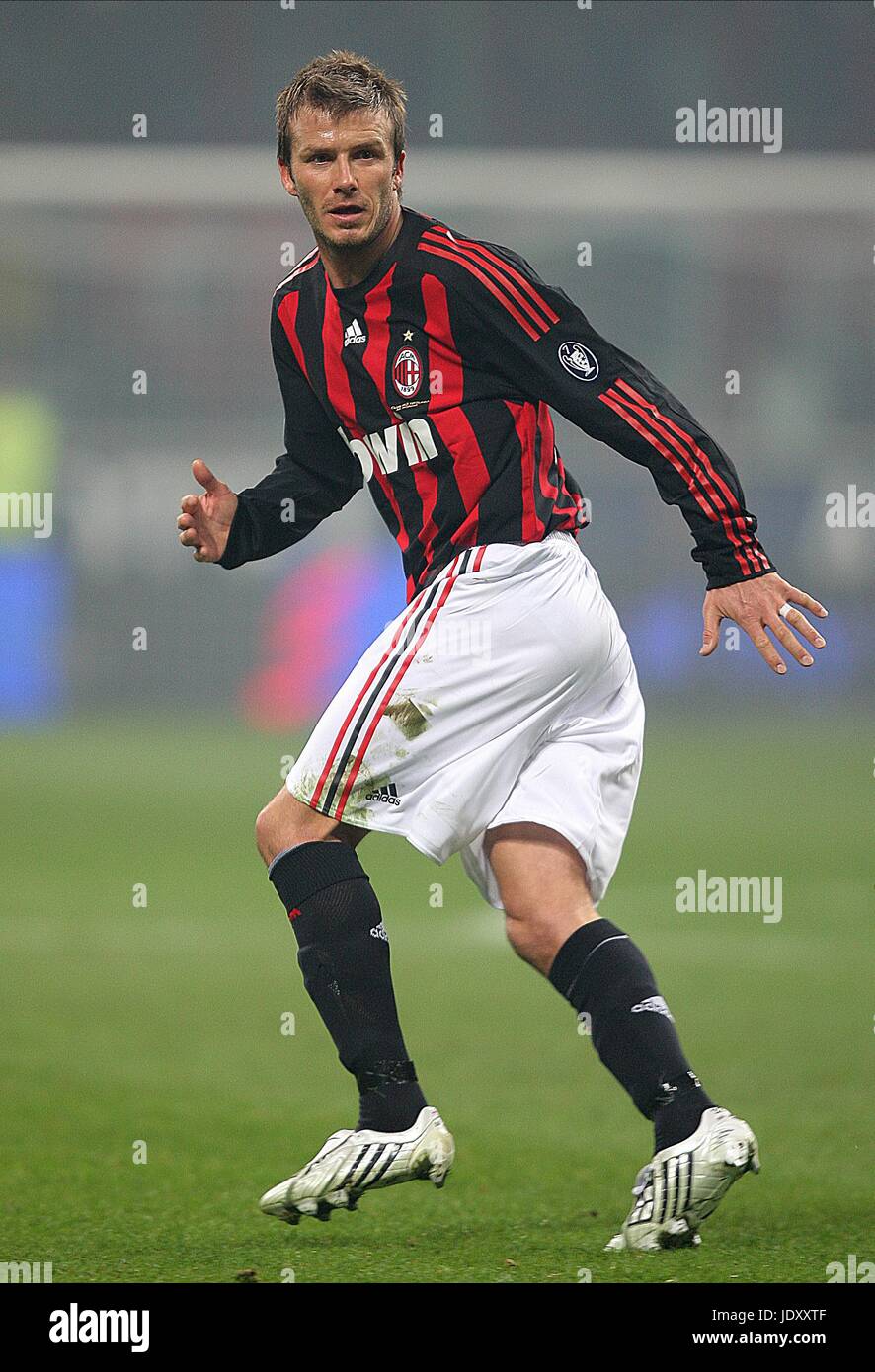 DAVID BECKHAM AC MILAN SAN SIRO MILAN ITALY 17 January 2009 Stock Photo ...