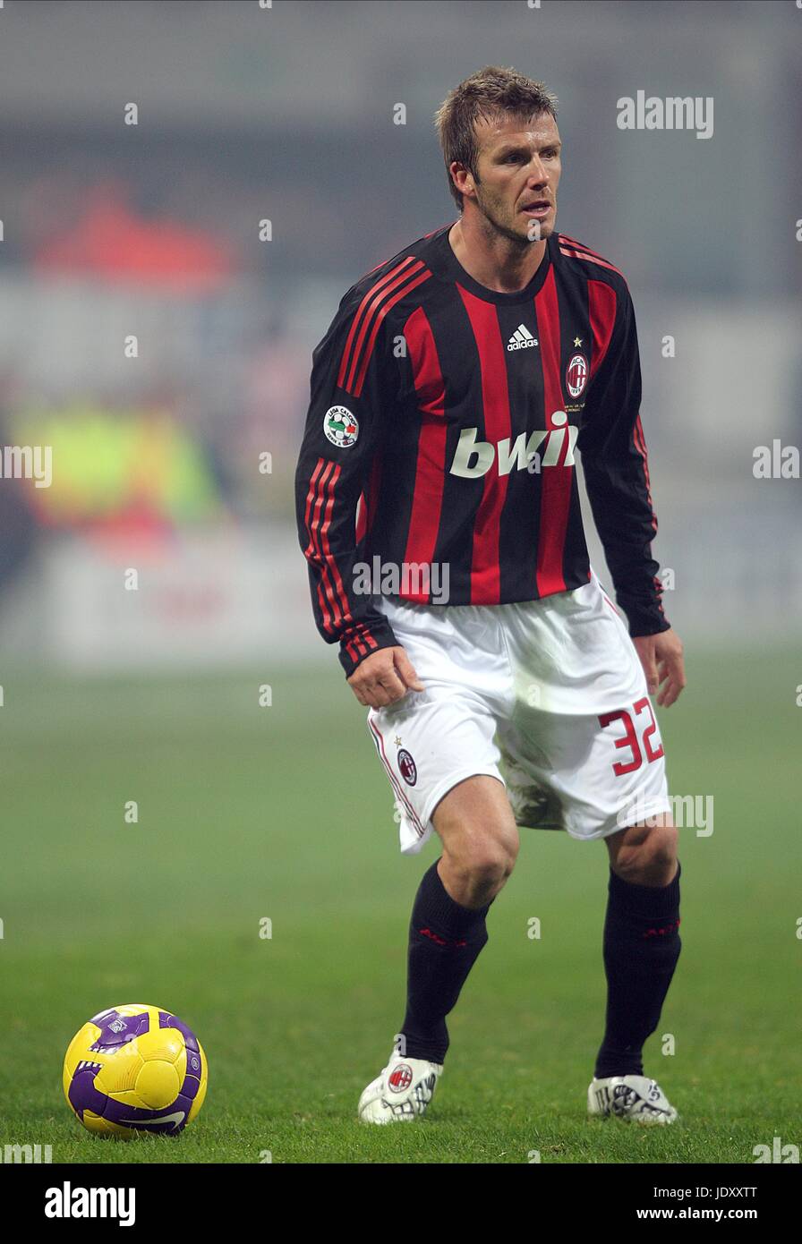 DAVID BECKHAM AC MILAN SAN SIRO MILAN ITALY 17 January 2009 Stock Photo ...