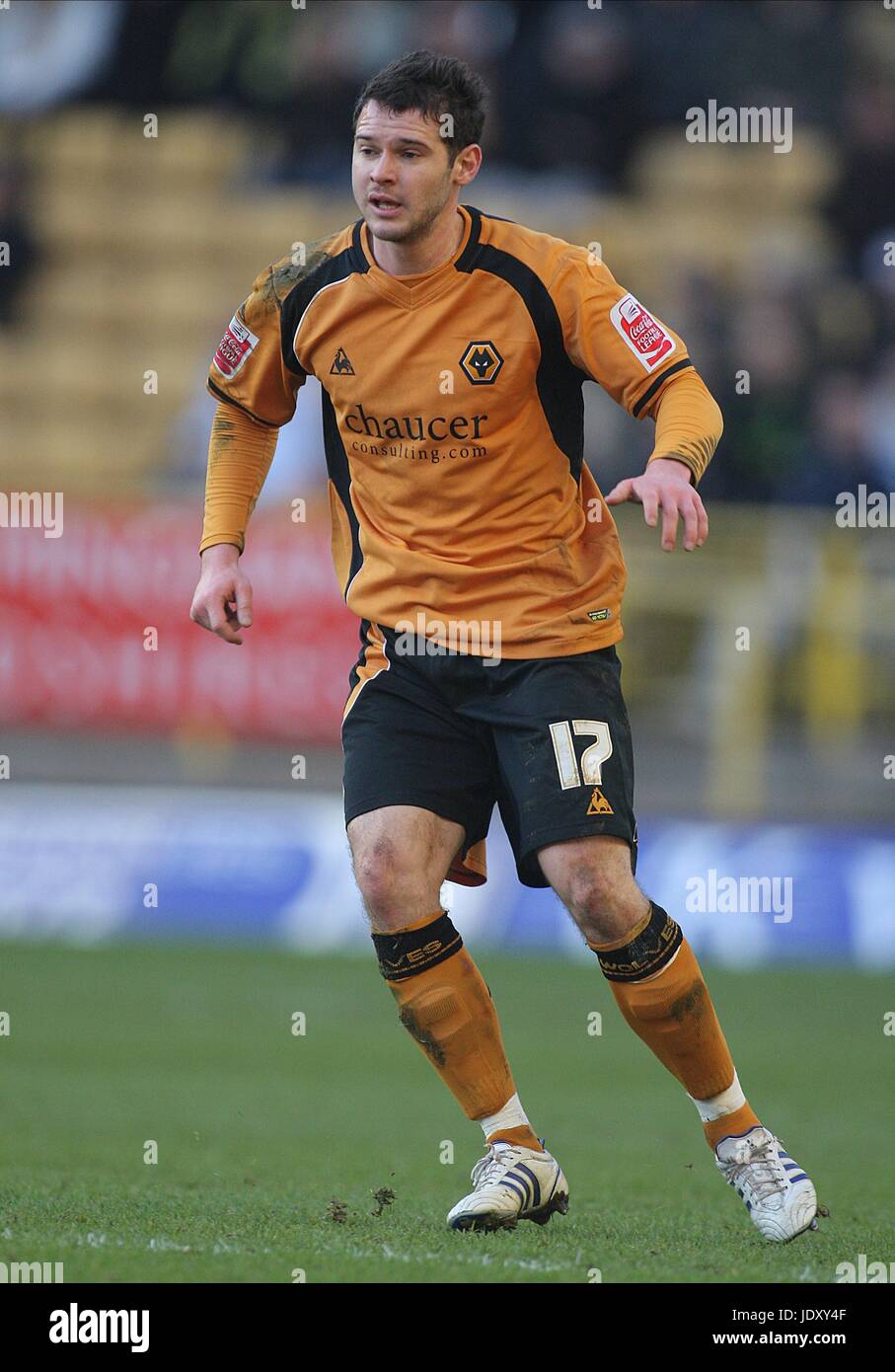 MATT JARVIS WOLVERHAMPTON WANDERERS FC MOLINEUX STADIUM WOLVERHAMPTON ...