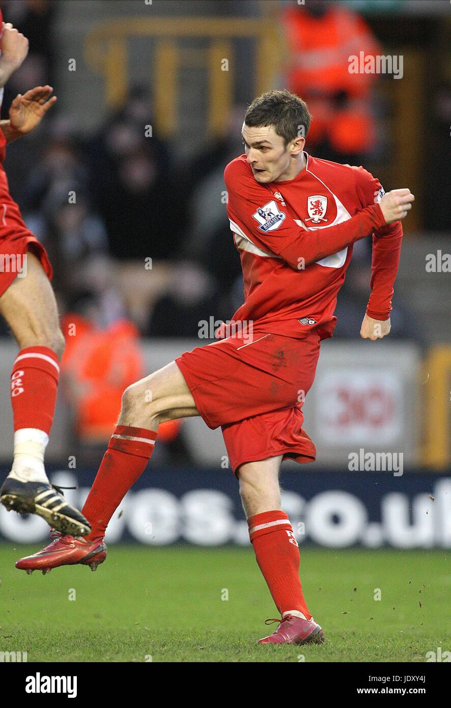ADAM JOHNSON MIDDLESBROUGH FC MOLINEUX STADIUM WOLVERHAMPTON ENGLAND 24 ...