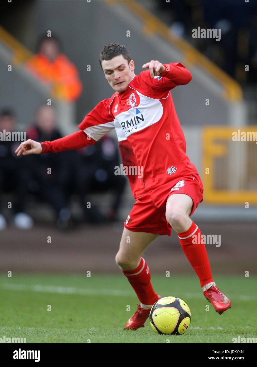ADAM JOHNSON MIDDLESBROUGH FC MOLINEUX STADIUM WOLVERHAMPTON ENGLAND 24 ...