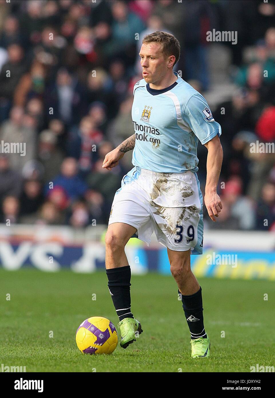 CRAIG BELLAMY MANCHESTER CITY FC BRITANNIA STADIUM STOKE ENGLAND 31 ...