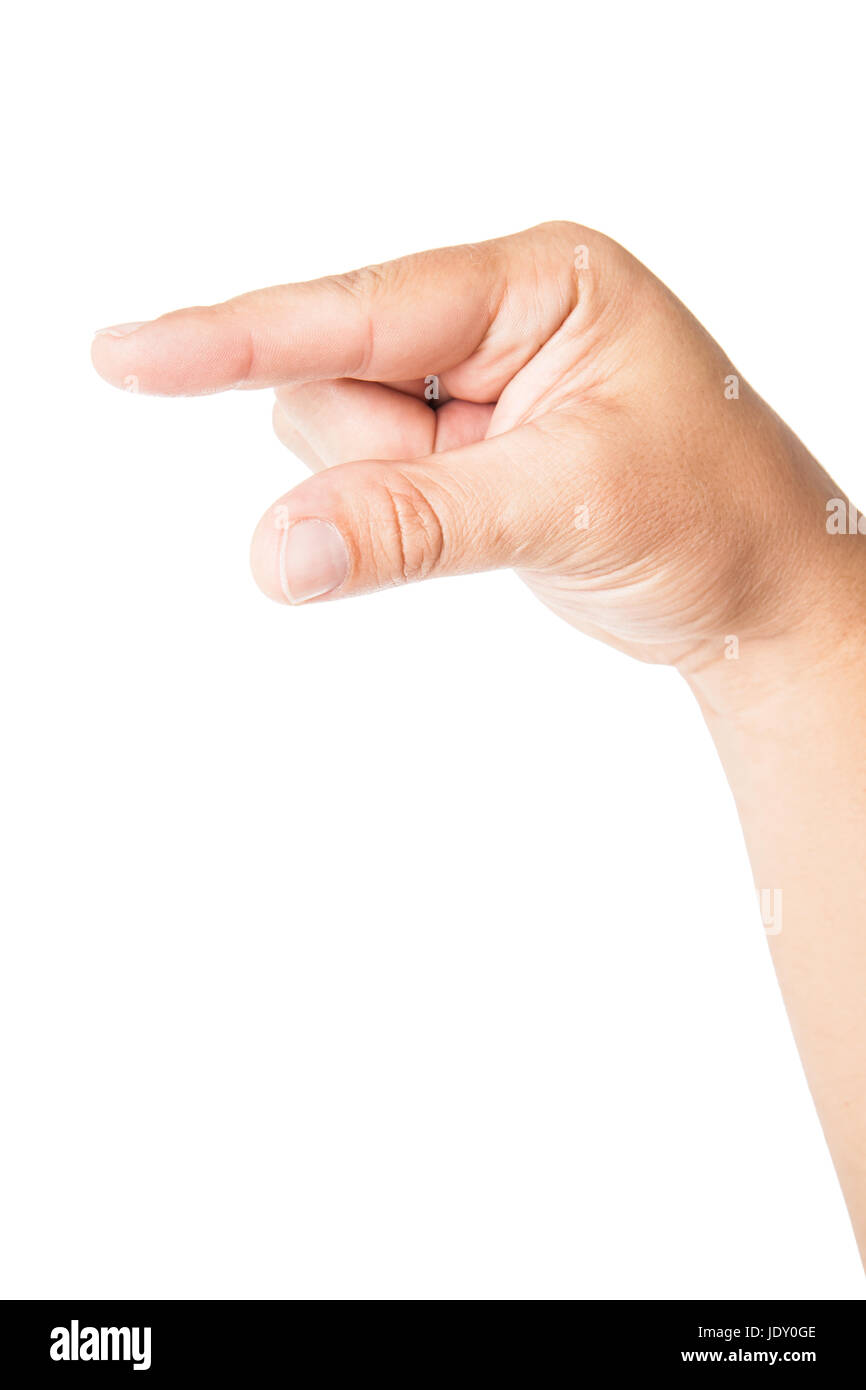 Hand poiting symbol isolated on white background Stock Photo - Alamy