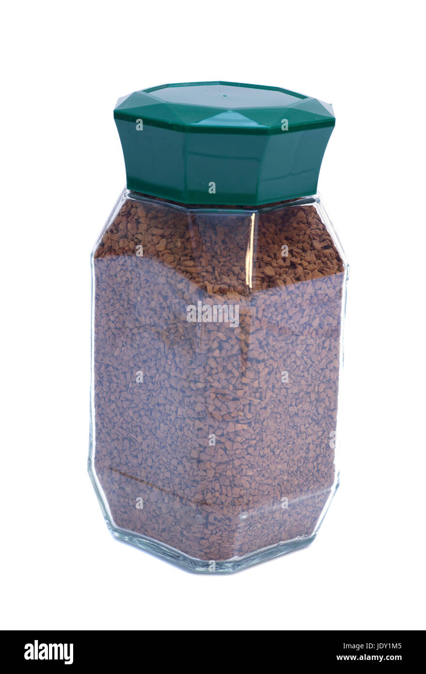 Instant coffee in glass pot isolated on white Stock Photo - Alamy
