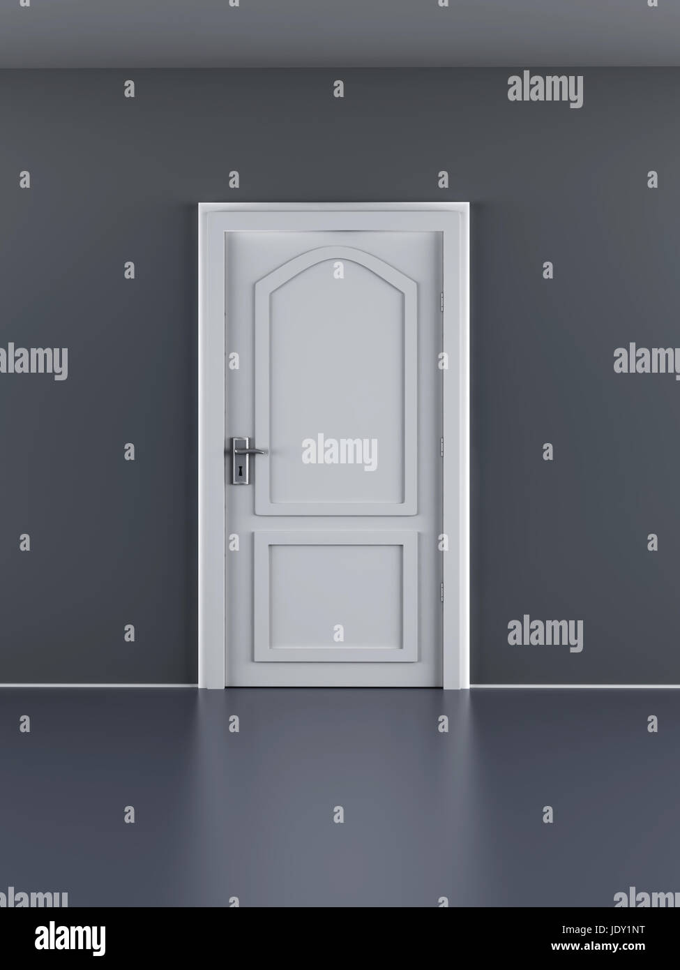 A closed Door in a empty room Stock Photo - Alamy