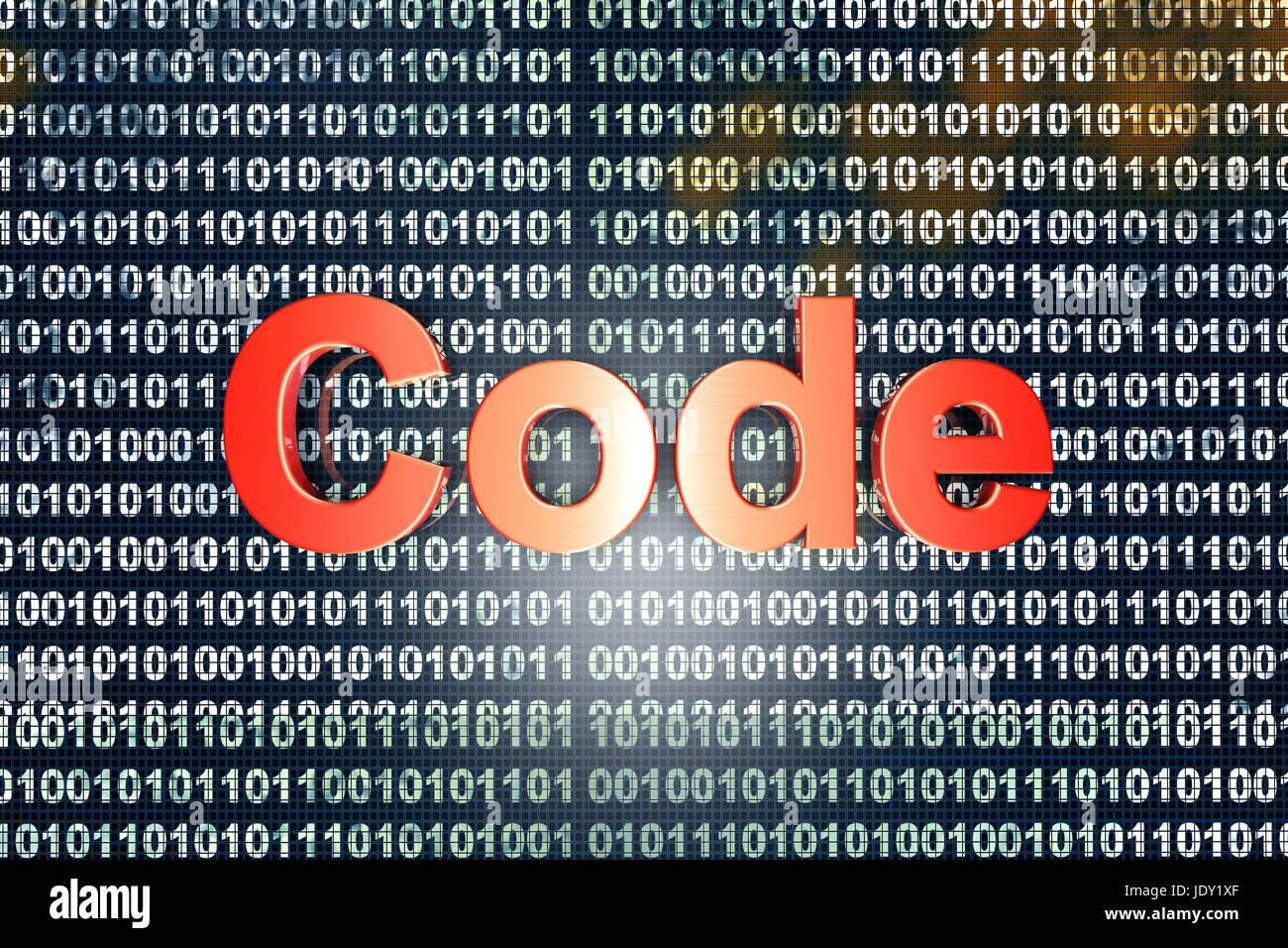 The word Code in front of a binary background Stock Photo - Alamy