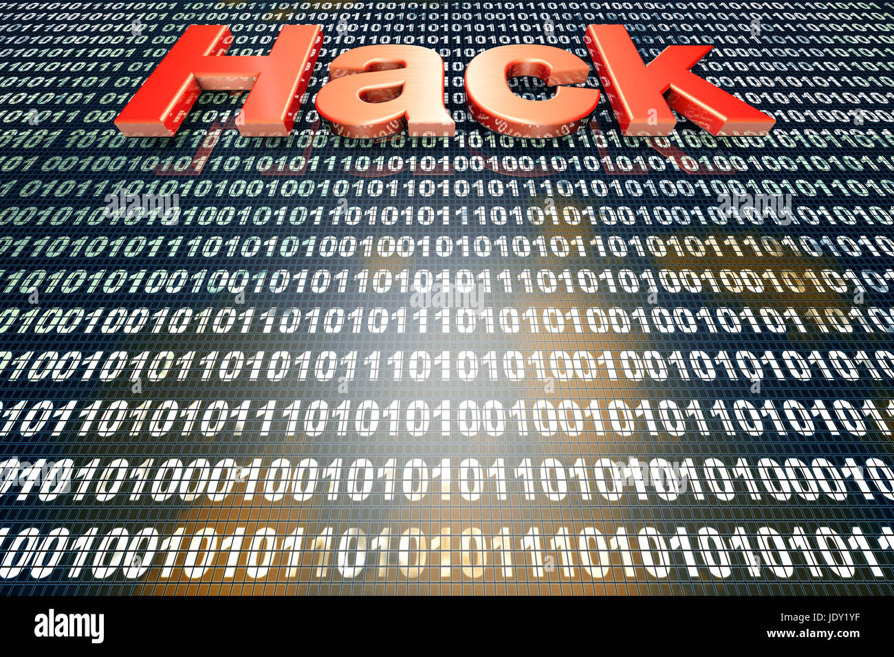 Hacking and digital code. 3D illustration Stock Photo - Alamy