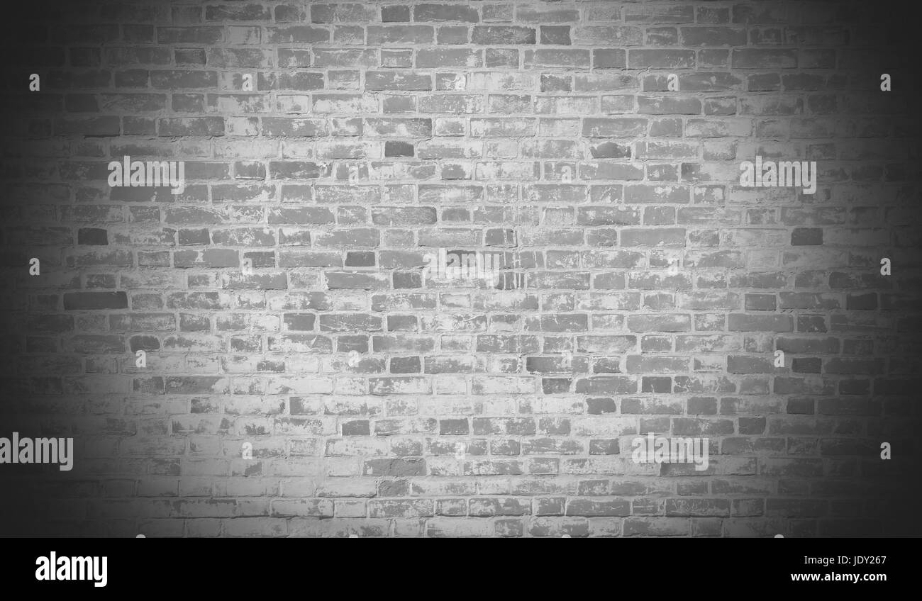 Old brick wall black and white in vignette with copy space Stock Photo ...