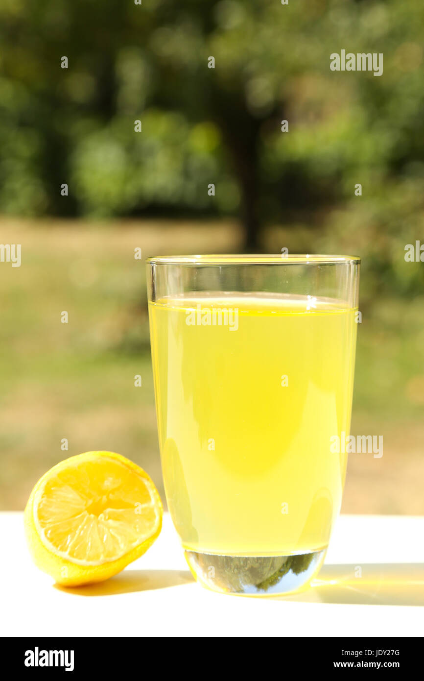A glass of natural lemonade Stock Photo - Alamy