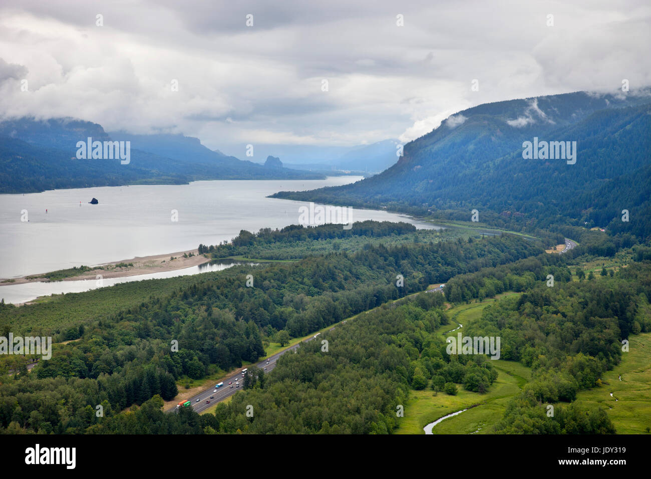 Columbia river gorge, area of Portland, Oregon, USA, America Stock ...