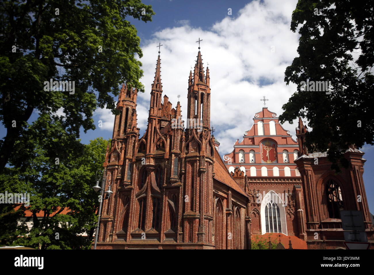 The St Anna Church in the old Town of the City Vilnius in the Baltic ...