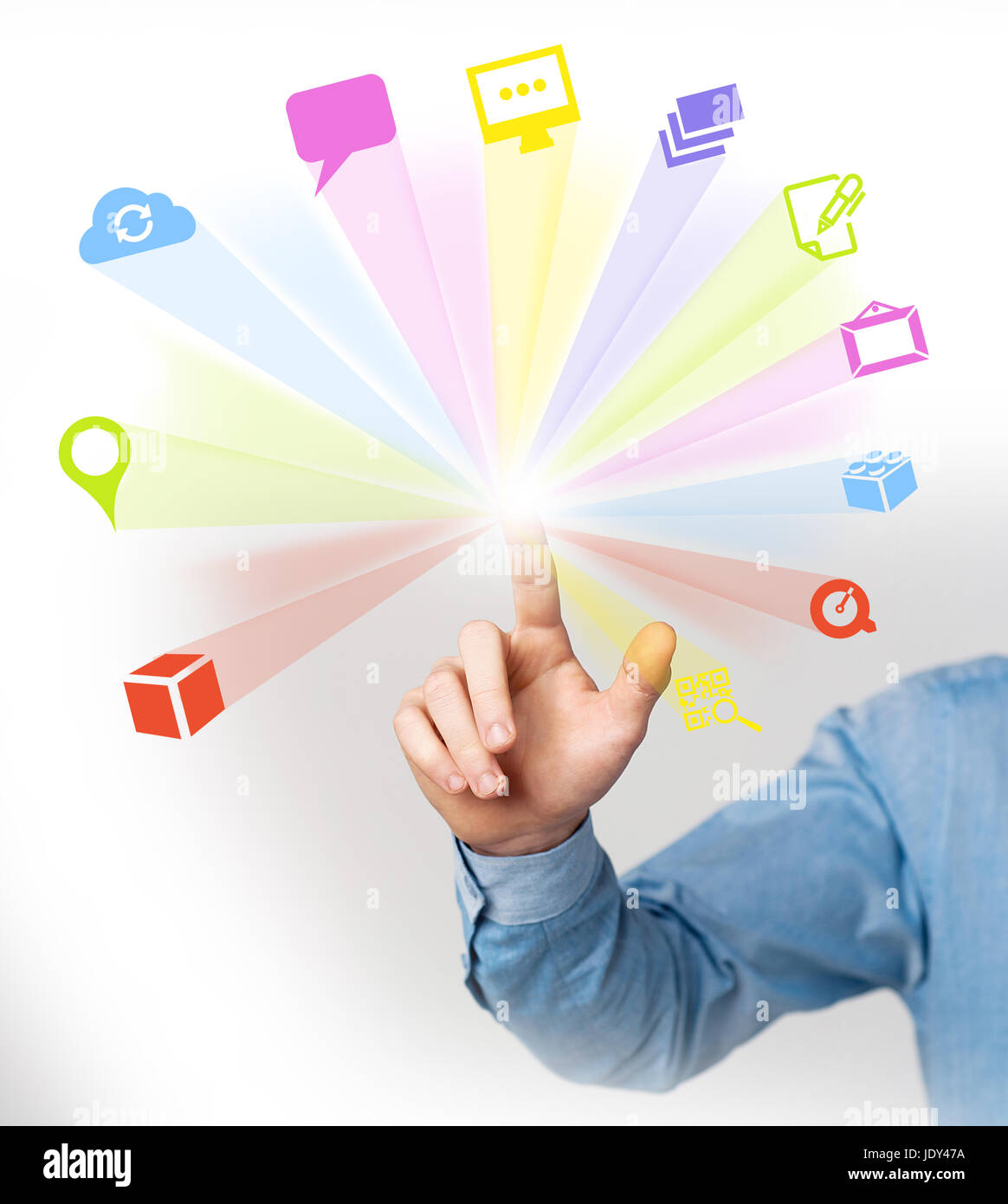 One touch technology at your doorstep Stock Photo - Alamy