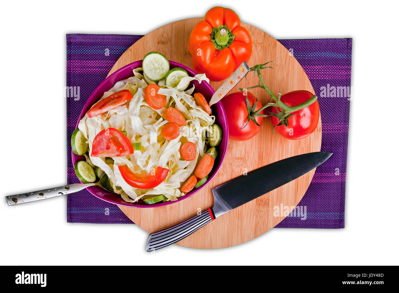 Bowl sliced bell pepper Cut Out Stock Images & Pictures - Alamy